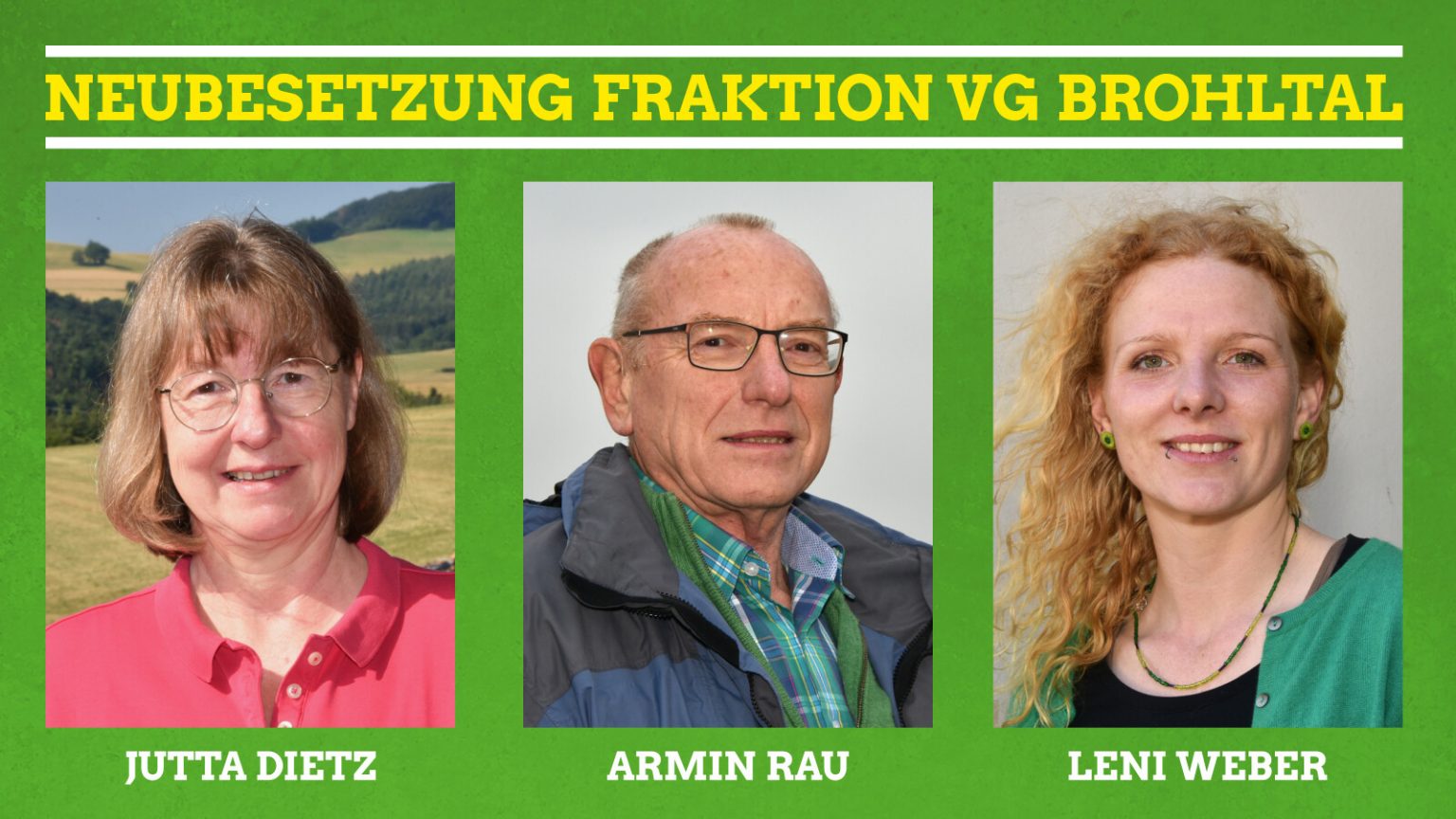 Fraktion der GRÜNEN im Rat der VG Brohltal neu besetzt – GRÜNE Kreis ...